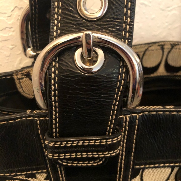 Coach | Bags | Vintage Black Coach Signature Purse | Poshmark